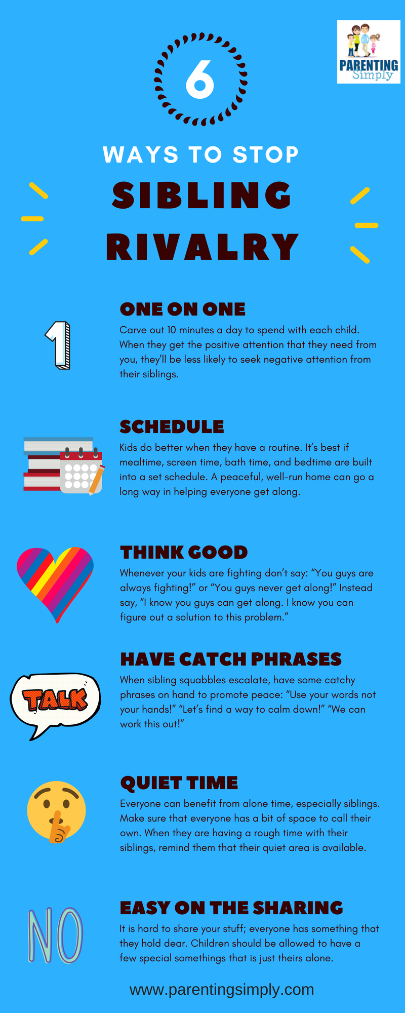INFOGRAPHIC: Ways to Stop Sibling Rivalry | Aish