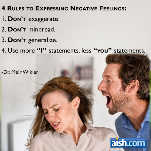 4 Rules to Expressing Negative Feelings | Aish