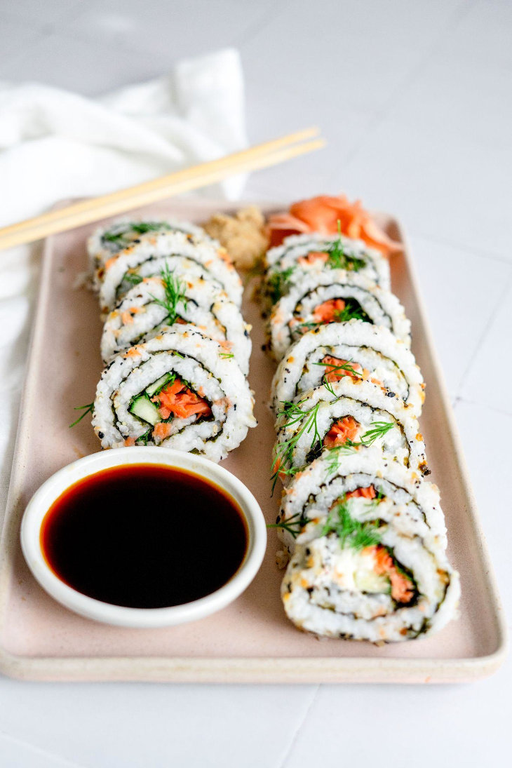 Lox & Schmear Jew-shi Roll | Aish
