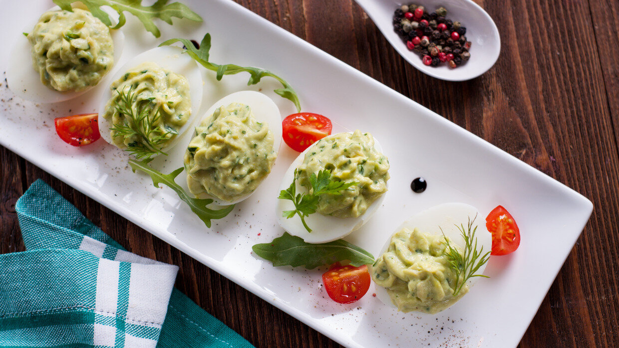 Deviled Avocado Eggs | Aish