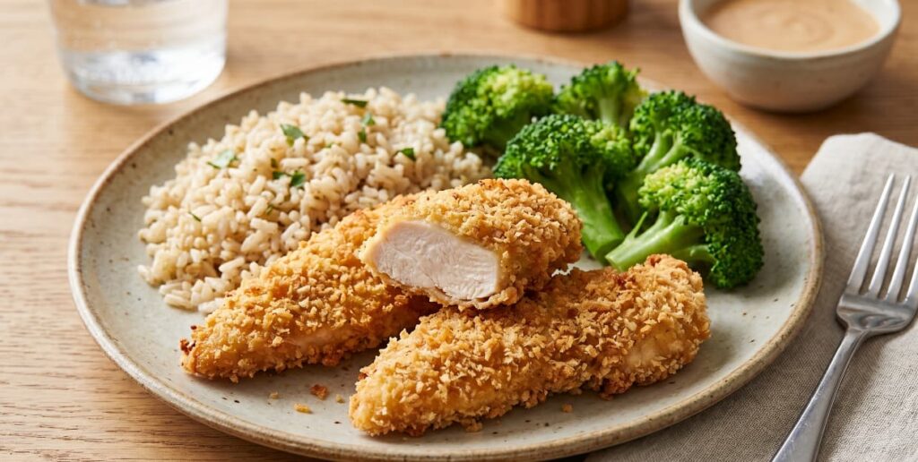 Moist Baked Tender Chicken Fingers | Aish